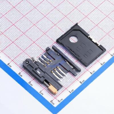 China Mini Micro Nano SIM Card Connector 8PIN 3MM Height Gold Flash Plating Reel Packaging LCKELEC LCK-MS-208H30008-WLG for sale