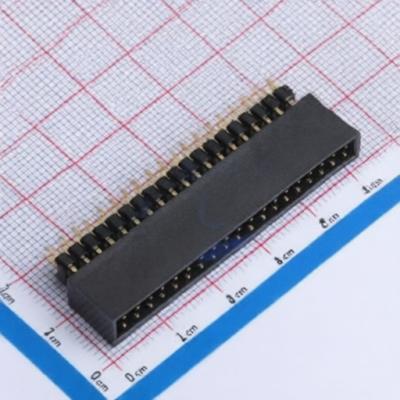 China Lian Xin Technology XDHM-B025417-2 19P 254MM pitch 2 by 19 pin male header connector with 175mm pins for sale