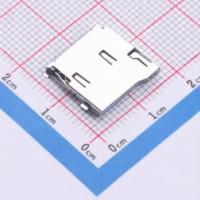 China Gold Flash Plated TF Micro SD Card Holder with 9 PIN Positions and 1.8MM Height LCKELEC LCK-TF-015H1809-YLG Durable for sale