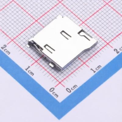 China Gold Flash Plated TF Micro SD Card Holder with 9 PIN Positions and 1.8MM Height LCKELEC LCK-TF-015H1809-YLG Durable for sale