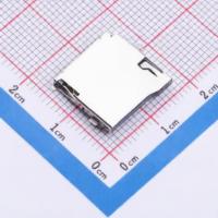 China TF Micro SD Card Connector Round Tray Packaging 9PIN 18MM Height With Pillar LCKELEC LCK-TF-01BH1809-YLG Gold Flash for sale