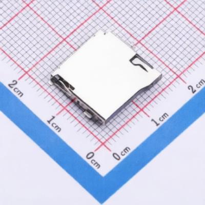 China TF Micro SD Card Connector Round Tray Packaging 9PIN 18MM Height With Pillar LCKELEC LCK-TF-01BH1809-YLG Gold Flash for sale
