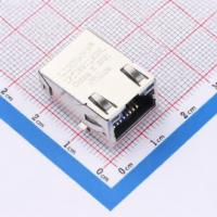 China 10 100 Base T RJ45 Connector LINK-PP LPJ19911ADNL Featuring Integrated Magnetics and EMI Spring Finger for sale