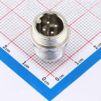 China Durable Zinc Alloy Nickel Plated Housing Connector Liansheng HKT-00004 M12 4P PCB Mounting Connector for sale