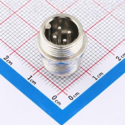 China Durable Zinc Alloy Nickel Plated Housing Connector Liansheng HKT-00004 M12 4P PCB Mounting Connector for sale