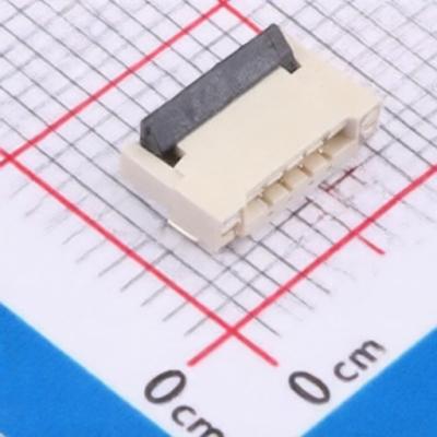 China connector Megastar ZX-1.0FPC-2H-HFJ4P with back flip cover and gold plated copper alloy solder tabs for sale