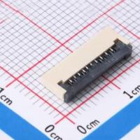 China Durable flip top FPC connector Megastar ZX-1.0FPC-2H-QFX10P suitable for PCB layout and flat cable applications for sale