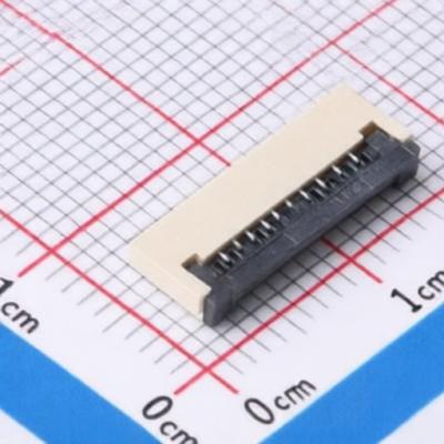 China Durable flip top FPC connector Megastar ZX-1.0FPC-2H-QFX10P suitable for PCB layout and flat cable applications for sale