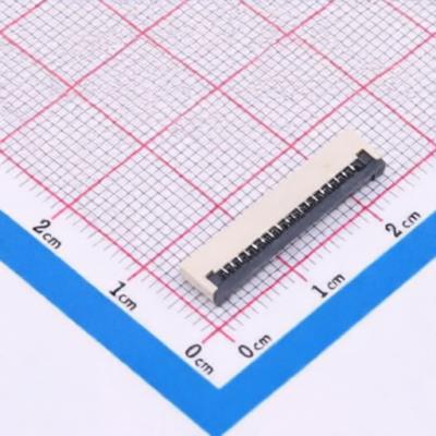 China Precision Megastar ZX-1.0FPC-2H-QFX18P FPC Connector with 0.5 Millimeter Pitch and Flip Cover Design for sale