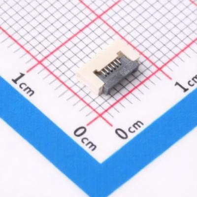 China 6 Pin 0.5mm Pitch Flip Top Horizontal Mount FPC Connector Megastar ZX-0.5FPC-FWX-H1.5-6P for Downstream for sale
