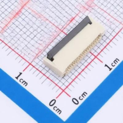 China Flip cover electrical connector Megastar ZX-0.5FPC-2H-HFJ20P gold plated 0.5mm pitch and 2.0mm height for sale