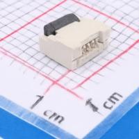 China rear flip connector Megastar ZX-0.5FPC-2H-HFJ4P with 0.5mm pitch and 2.0mm height gold plated design for sale