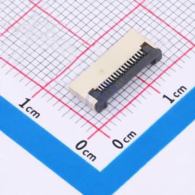 China 0.5 Pitch Easy-on Type Connector Housing 2.0mm Height Megastar ZX-0.5FPC-2H-QFX18P for PCB Flat Cable for sale