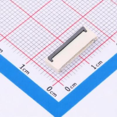 China Flip type actuator flexible printed circuit connector Megastar ZX-FPC-FWSX0.5PH224 with 0.5mm pitch and double sided contact for sale