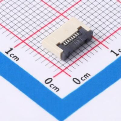 China electronic connector Megastar ZX-0.5FPC-2H-QFX8P 0.5 pitch easy-on type housing front flip cover design for sale