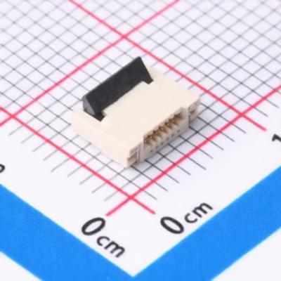 China Back flip connector with 05mm spacing and 20mm height Megastar ZX 0 5FPC 2H HFJ6P gold plated finish for sale