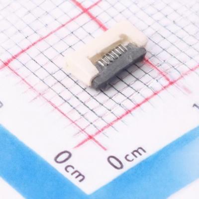 China 0.5 Millimeter Pitch 8 Pin Flip Type Horizontal Mounting Connector Megastar ZX-0.5FPC-FWX-H1.5-8P Downward Connection for sale