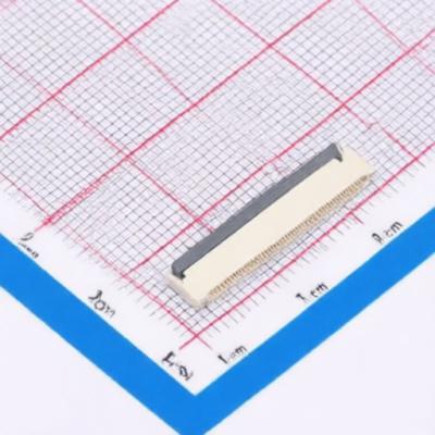 China Connector with 0.5mm spacing and 2.0mm height Megastar ZX-0.5FPC-2H-HFJ40P back flip type gold plated for sale