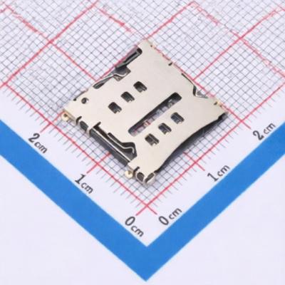 China Secure cartridge MicroSIM card holder Megastar ZX-MSIM-281.55J withstanding voltage AC 500 volts rms for sale
