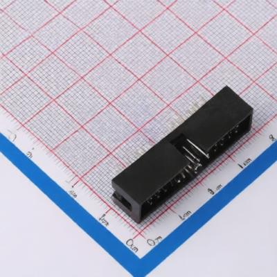 China 12 Pin IDC Connector Megastar ZX-IDC2.54-2-12PZZ 2.54mm Pitch 180 Degree Orientation Brass Contacts for sale