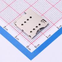 China MicroSIM Card Holder Self Ejecting 6 Pin Megastar ZX MSIM 48135J Z6 with Card Center Connector Center for sale