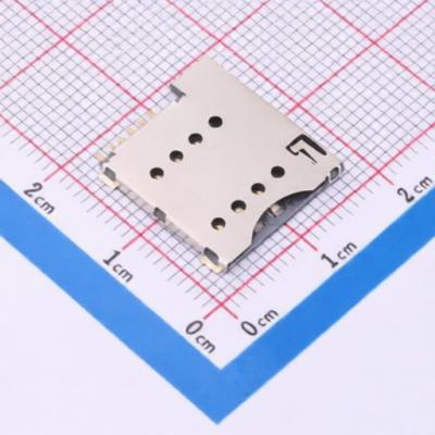 China MicroSIM Card Holder Self Ejecting 6 Pin Megastar ZX MSIM 48135J Z6 with Card Center Connector Center for sale