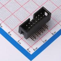 China Durable 2.54mm Pitch PCB Connector with Gold Flash Plating Megastar ZX-IDC2.54-2-7PWZ 90 Degree Angle for sale