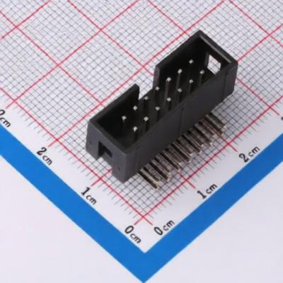 China Durable 2.54mm Pitch PCB Connector with Gold Flash Plating Megastar ZX-IDC2.54-2-7PWZ 90 Degree Angle for sale