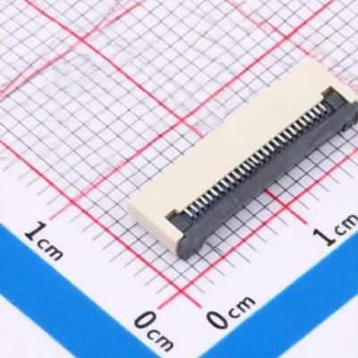 China 0.5 pitch front flipping connector housing Megastar ZX-0.5FPC-2H-QFX26P made from LCP UL94V-0 plastic material for sale