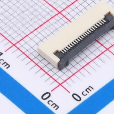China 0.5mm pitch connector Megastar ZX-0.5FPC-2H-QFX20P Easy-on Type 2.0mm height housing actuator fitting nails terminals for sale