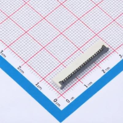 China Compact 20mm Height FPC Connector Megastar ZX-1.0FPC-2H-QFX22P with Tin Plated Copper Alloy Contacts for sale