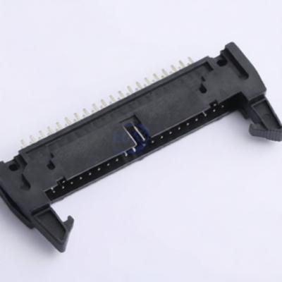 China 20 Position Connector 2.54mm Pitch with Brass Contacts and PBT Insulator Megastar ZX-IDC2.54-2-20PZN for sale