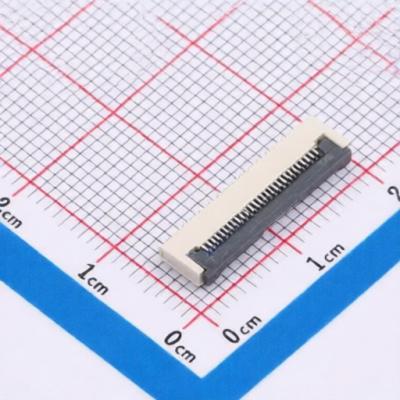 China FPC FFC connector Megastar ZX-0.5FPC-FWX-H2-28P featuring flip top and surface mount for electronics for sale