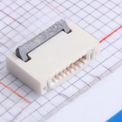 China Back Flip Horizontal Mount 8 Pin Connector 05mm Pitch Megastar ZX-0.5FPC-HWSX-H2-8P Compact Design for sale