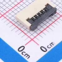 China FPC connector Megastar ZX-1.0FPC-2H-QFX4P with copper alloy tin plated terminals and flip top design for sale