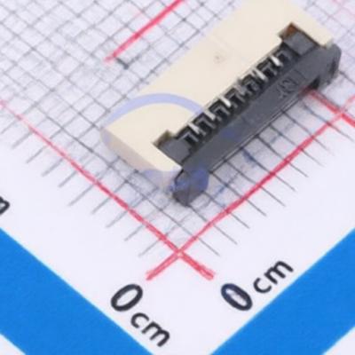 China electronic component Megastar ZX-1.0FPC-2H-QFX6P featuring 0.5mm pitch and 2.0mm height front flip cover design for sale