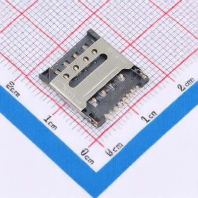 China Secure MicroSIM card holder Megastar ZX-MSIM-281.5J flip type engineered for MicroSIM card insertion for sale