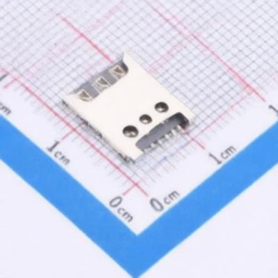 China RoHS Certified 7 Pin Nano SIM Card Holder Megastar ZX NSIM 48125J Plug in Type for Secure Connection for sale