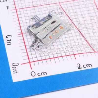 China NanoSIM Card Holder SMT Mounting Flip Type Gold Plated Megastar ZX NSIM 48135J F Precision Component for sale