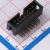 China PCB Connector Megastar ZX-IDC2.54-2-8PWZ 2.54mm Pitch 8 Pin 90 Degree Angle with Contact Resistance for sale