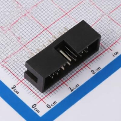 China 7 Pin 2.54mm Pitch Connector Megastar ZX-IDC2.54-2-7PZZ Brass Contact Gold Flash Polyester Insulator for sale