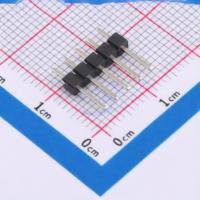 China 2.54mm Pitch 1xN Pin Connector Megastar ZX-PZ2.54-1-5PZZ with PA6T Insulator and Gold Flash Contacts for sale