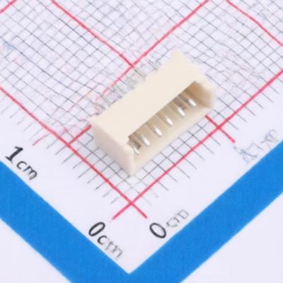 China Connector with 1.25mm pitch Megastar ZX-MX1.25-6PZZ featuring brass tin plated contacts and PA housing for sale