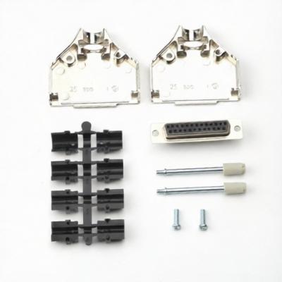 China Connector MH CONNECTORS MHDTZK25-DB25S-K with Nickel Plated SPCC Shell and Durable Plastic Material for sale