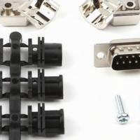 China High durability MH CONNECTORS MHD45PK9-DB9P-K connector with SPCC nickel plated front and back shell for sale