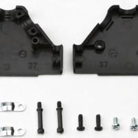 China Durable backshell connector MH CONNECTORS MHTRI-P-37-K with ABS UL 94-HB rated material and steel components for sale