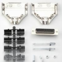 China Durable electrical connector MH CONNECTORS MHDTPK25-DB25S-K rated 250V 3AMP with nickel plated shell for sale