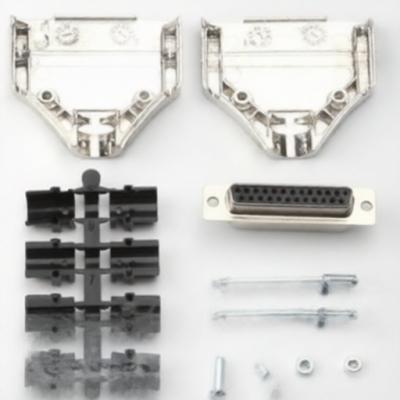 China Durable electrical connector MH CONNECTORS MHDTPK25-DB25S-K rated 250V 3AMP with nickel plated shell for sale