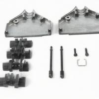 China cable management and strain relief backshell kit MH CONNECTORS MHDTZK37-BK-K for industrial connector for sale