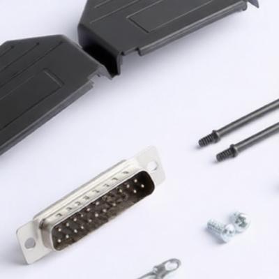China electrical connector MH CONNECTORS MHDPPK25-DB25P-K with nickel plated front and back shell design for sale